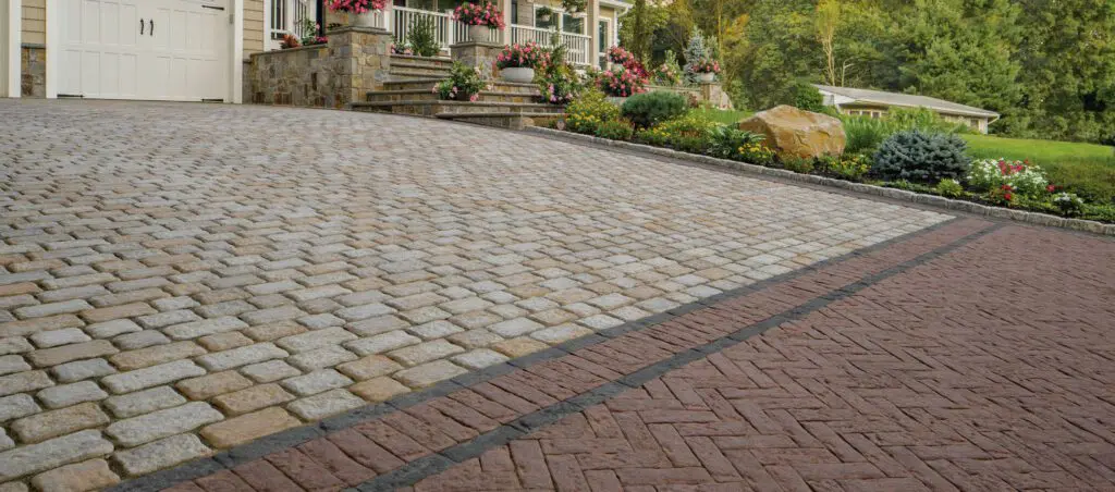 Cambridge Driveway with Bricky Alley Apron - Astro Masonry, Long Island, NY