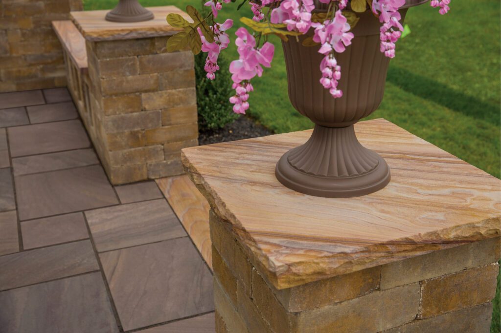Cambridge Natural Stone Flat Column Cap in Rainbow - Astro Masonry ...