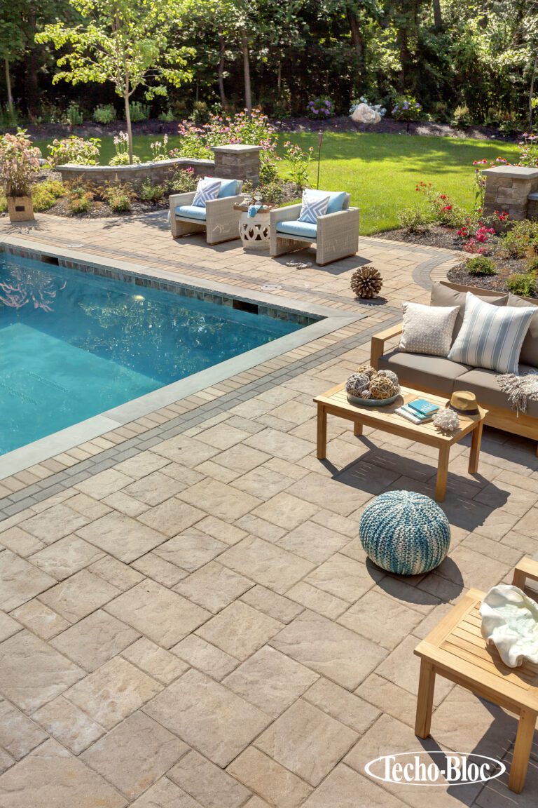 Techo-Bloc Patio, Pool, Wall & Pillar - Astro Masonry, Long Island, NY