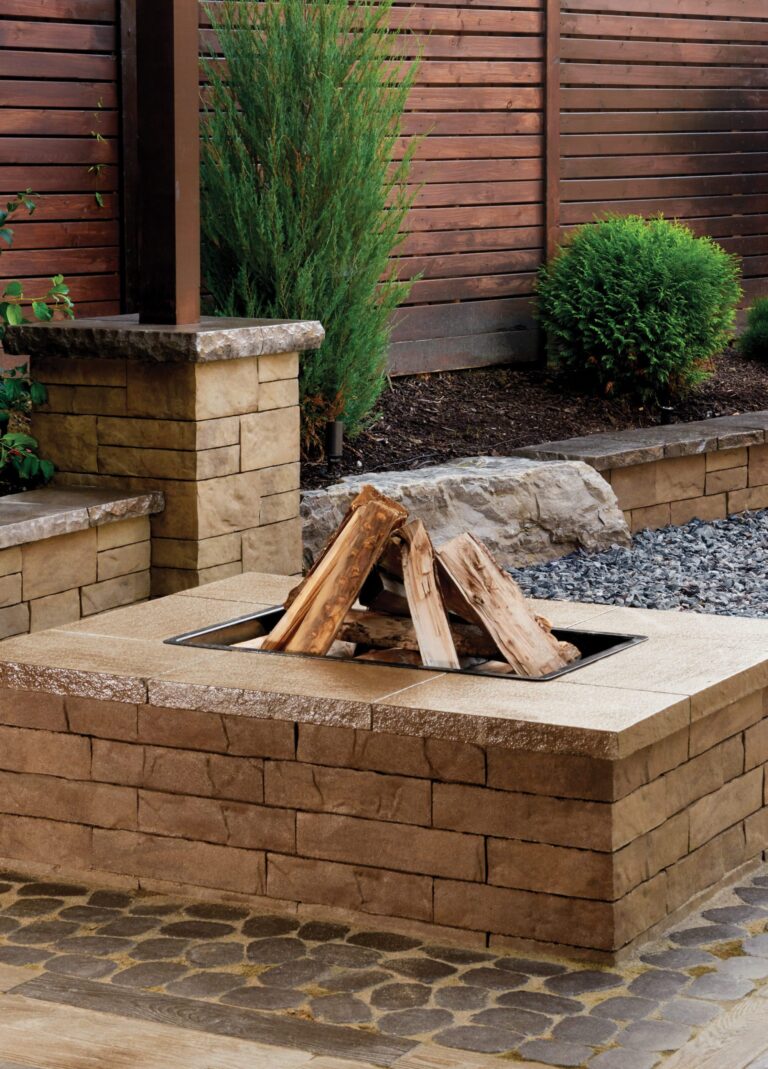 Techo-Bloc Brandon Fire Pit - Astro Masonry, Long Island, NY